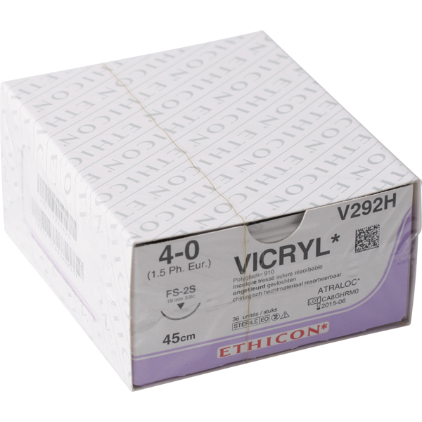 Ethicon sutur V292H, 4-0 vicryl, natur 36 stk.